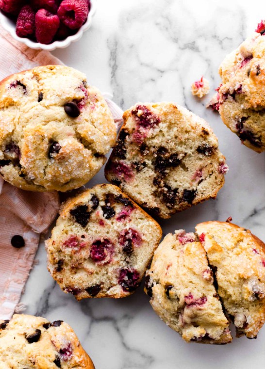 Jumbo Raspberry Chocolate Chip Muffins — Recipes